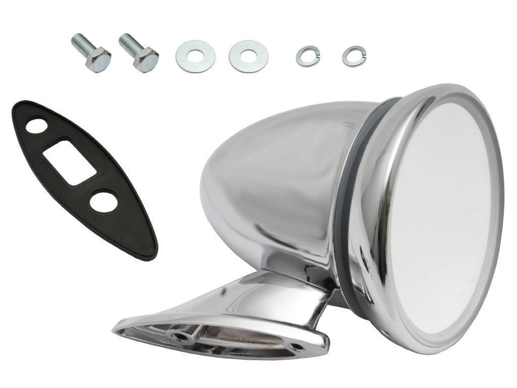 Custom Mustangs 17696-T Talbot Style Exterior Mirror Chrome Bullet