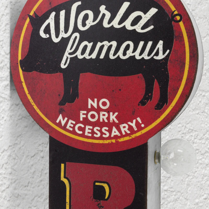 SOTTProducts 339688 FAMOUS BBQ VINTAGE LED MARQUEE OFF THE WALL SIGN
