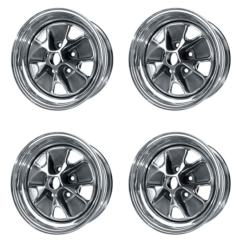 Scott Drake C5ZZ-1007-BR-SET 1964 - 1967 Mustang Styled Steel Wheel ...