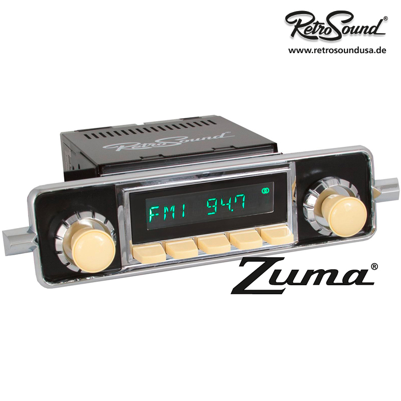 RetroSound R-504 RetroSound Radio Faceplate Saphire Chrome with Black ...