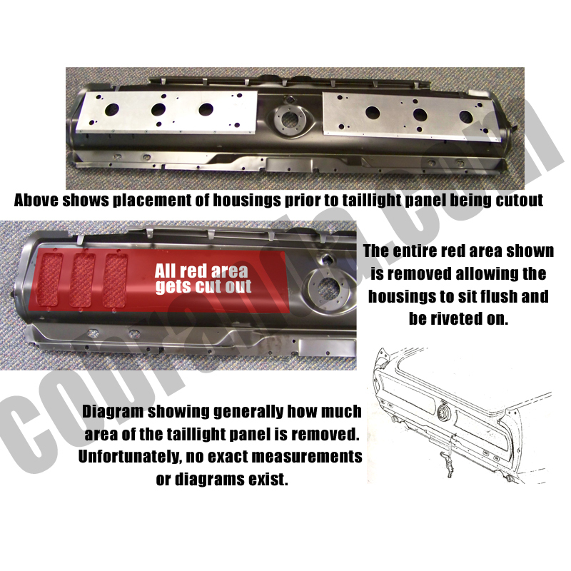 STLH1 1967 Shelby Tail Light Box Housings - Pair