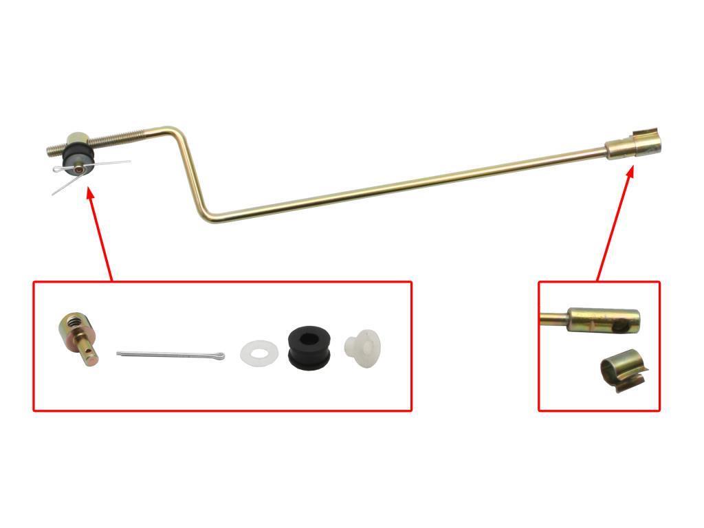 XR-9702 XR - XB V8 Accelerator Linkage Rod - Silver Zinc - Ball End