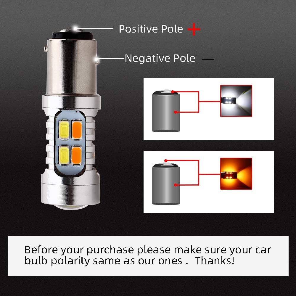 Custom Mustangs 1142-LED-BLT-A-W Ultra Bright Billet LED Globe - 1142 Dual Filament Amber & White 3.