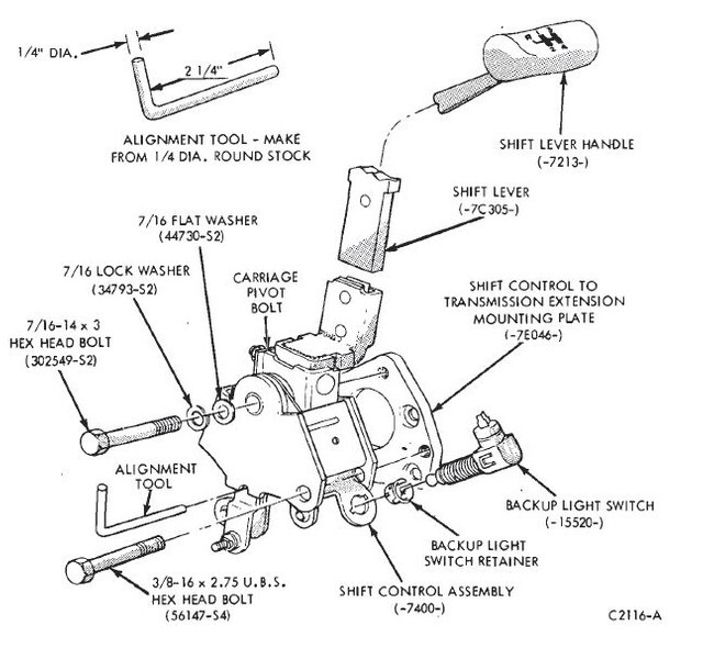 Daniel Carpenter D0ZZ-15520-A 1970 - 1973 Mustang Hurst 4 Speed Backup ...
