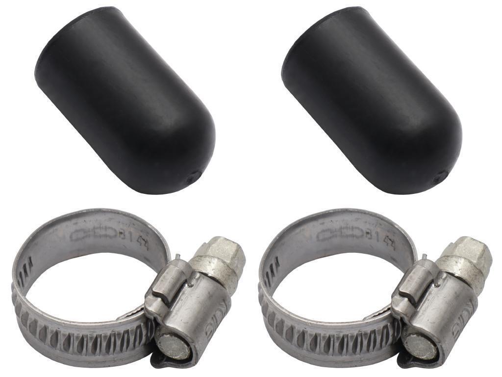 RS-WC38 Water Block Off Caps w/ Clamp (3/8") Pair