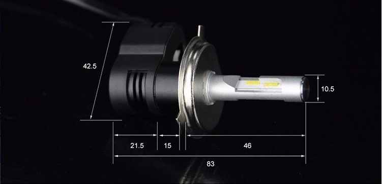 Custom Mustangs H4-LED H4 LED Headlight Retrofit Kit 30w 4300k Ultra ...