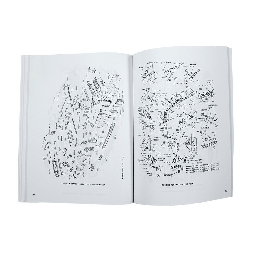 Jim Osborn Reproductions MP-348 1969 - 1970 Mustang Exploded View ...