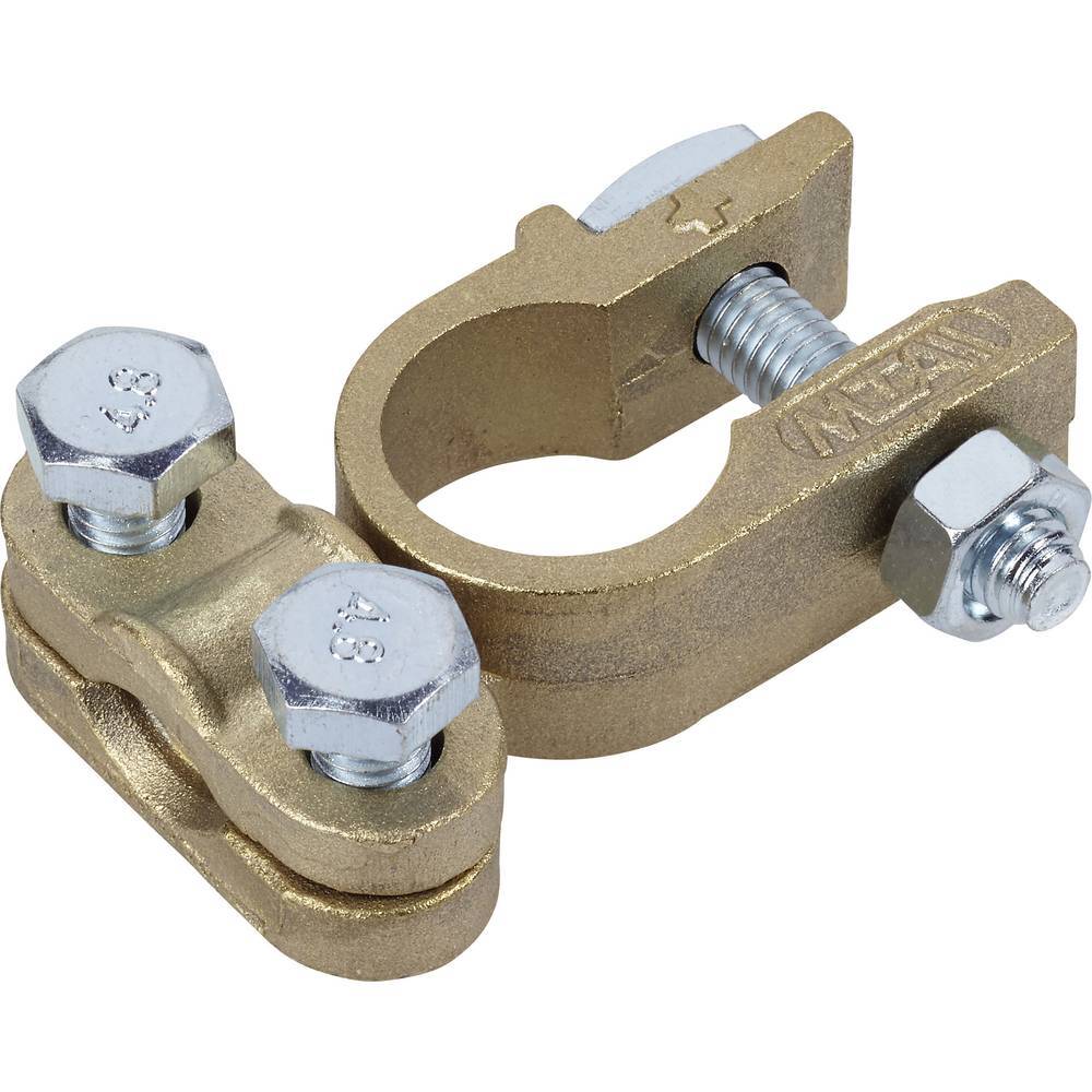 TERMINALS Universal Brass Battery Terminals - Positive & Negative - Pair