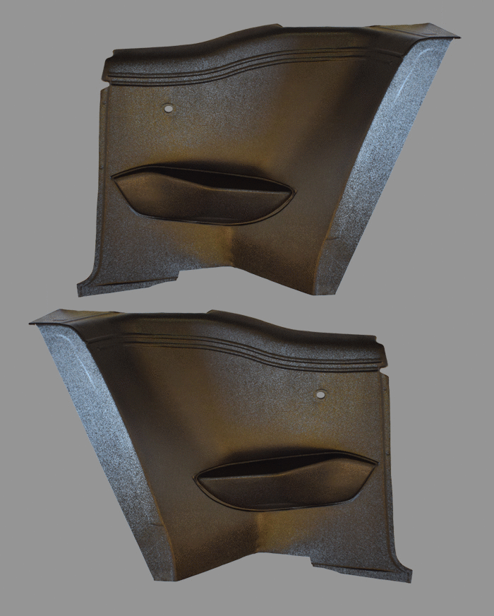 MIQTCPA65-8 1964 - 1968 Mustang Coupe Interior Quarter Panels with Armrest