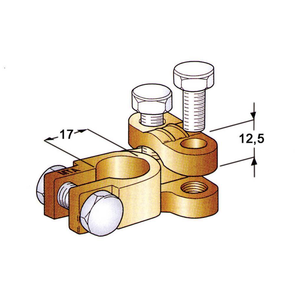 TERMINALS Universal Brass Battery Terminals - Positive & Negative - Pair