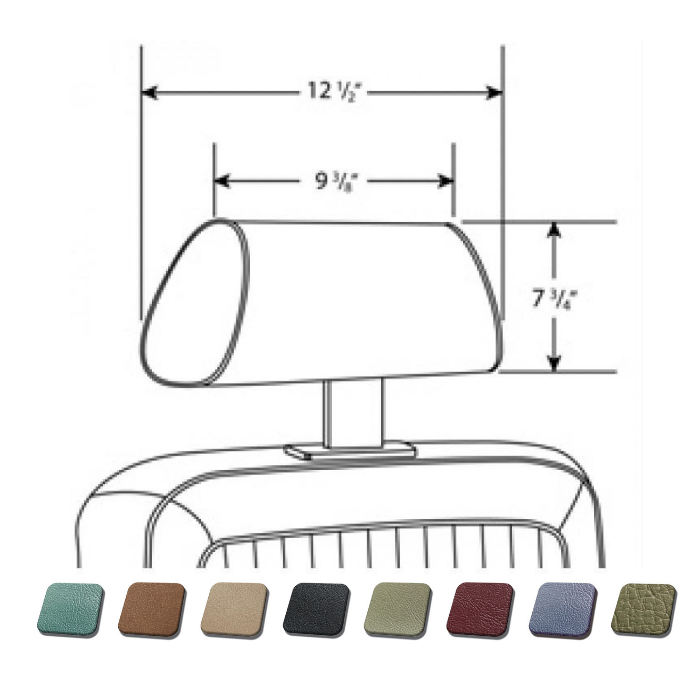 TMI Products 43-70608-XXX 1968 Mustang Standard/Deluxe Headrest Cover