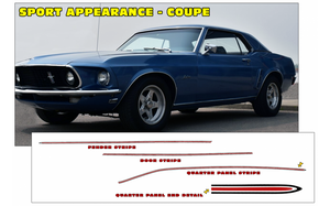 Graphics Express 442-XXXX 19695 Ford Mustang Coupe Sport Appearance Mid ...