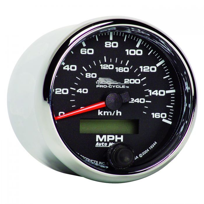 Autometer ATM1934X Pro-Cycle 2-5/8" Electric Speedometer (0-160 MPH/0 ...