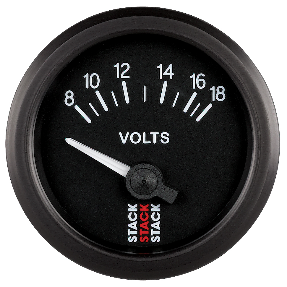 Autometer ATMST321Z Stack 52mm Electric Battery Voltage Gauge (8-18V)