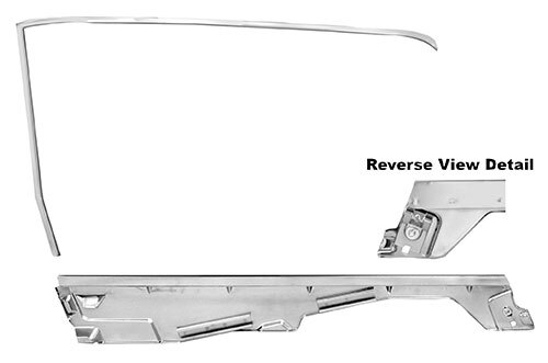 Dynacorn 3614TA Door Window Frame Kit for 1965-66 Ford Mustang Convertible