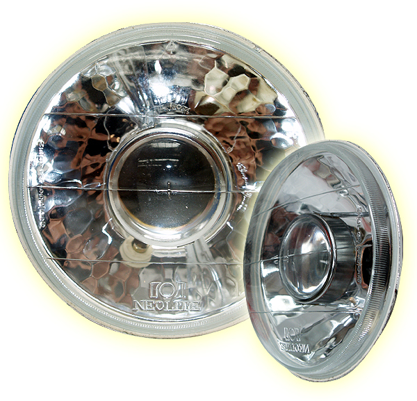 Sealed Beam Headlights Blue