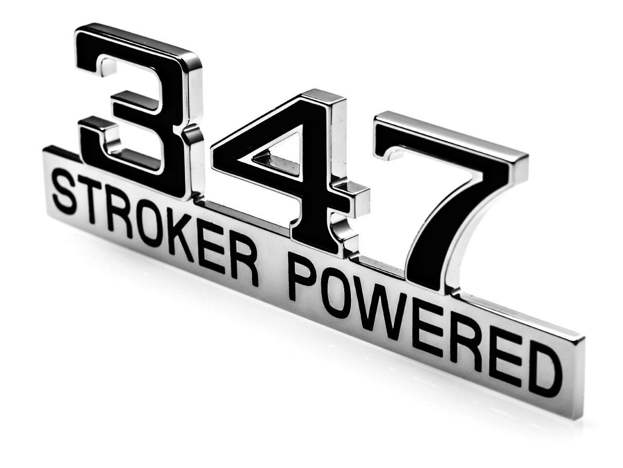 Custom Mustangs MSPE-347-XX 347 Stroker Powered Emblem Diecast Chrome ...