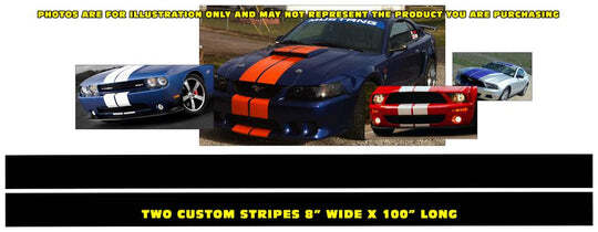 Graphics Express N350-S08-100-XX-XX Ford Mustang Lemans 8" Wide Custom ...