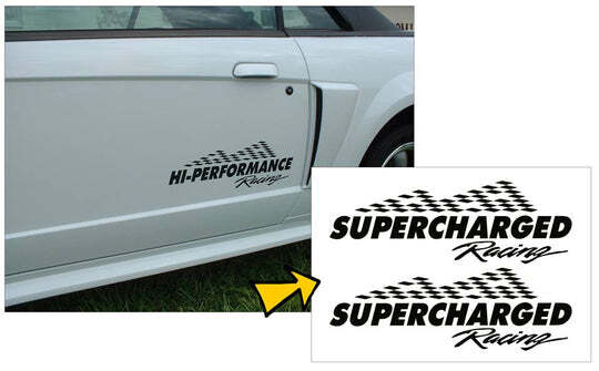 Graphics Express N395-SC-XX Supercharged Racing Decal Set
