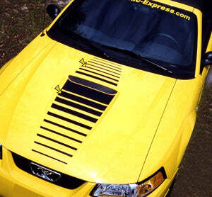 Graphics Express N503-S1-XX 1999-03 Mustang Fade Scoop Hood Decal Kit ...