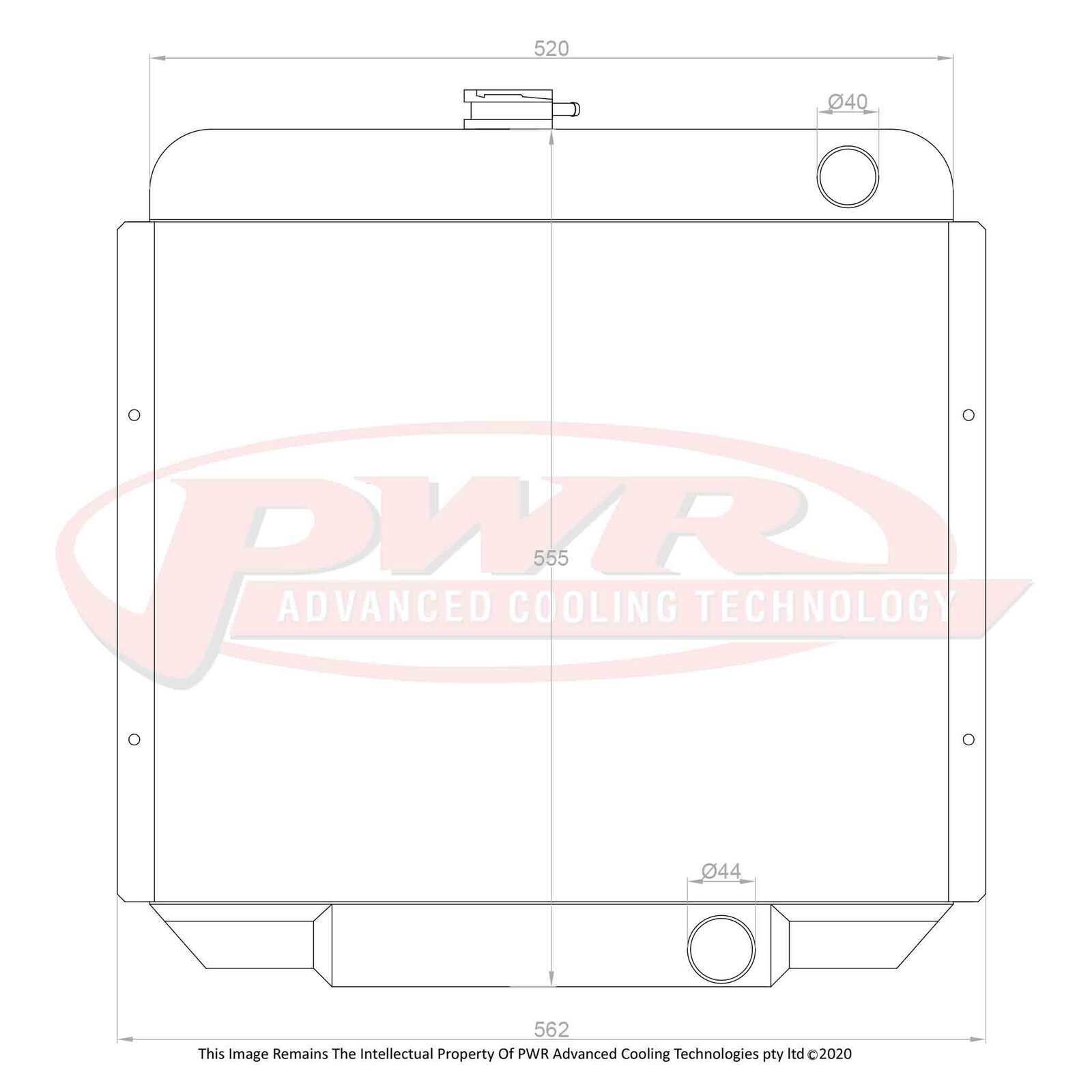 PWR PWR5066XX 55mm Radiator (Falcon XT Windsor V8 68-69)