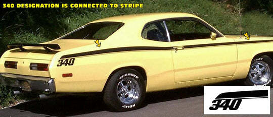 Graphics Express QG-CPDU-7172-398-XX 1971-72 Duster 340 Side Stripe ...