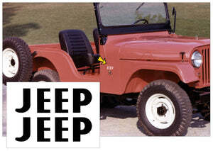 Graphics Express QJ-CJ-J008-XX 1955-71 Jeep CJ5 & CJ6 2pc Fender Name ...