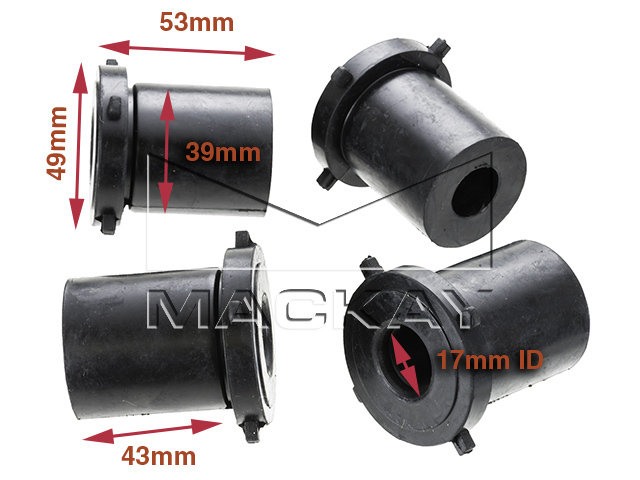 Mackay RBK100X Leaf Spring Bush Kit - Rear Shackle (Landcruiser 70 Series)