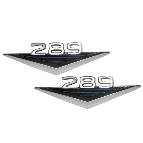 1964 - 1966 Mustang 289 Fender Emblems - Pair